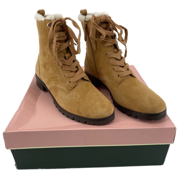 kate spade | Shoes | Kate Spade Tan Suede Raegan Lace Up Booties | Poshmark